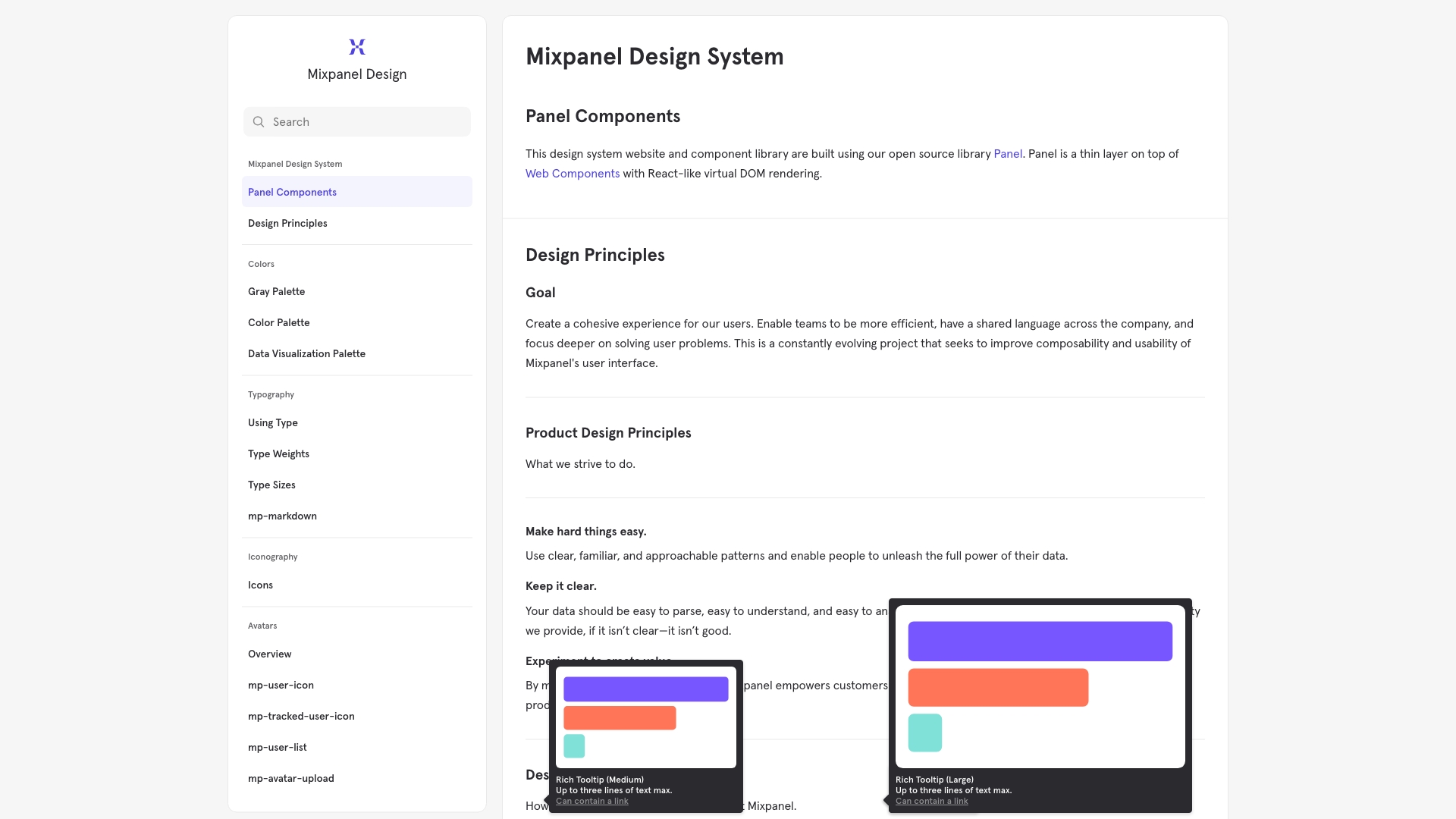 MIXPANEL DESIGN SYSTEM | DesignSystemHunt.com