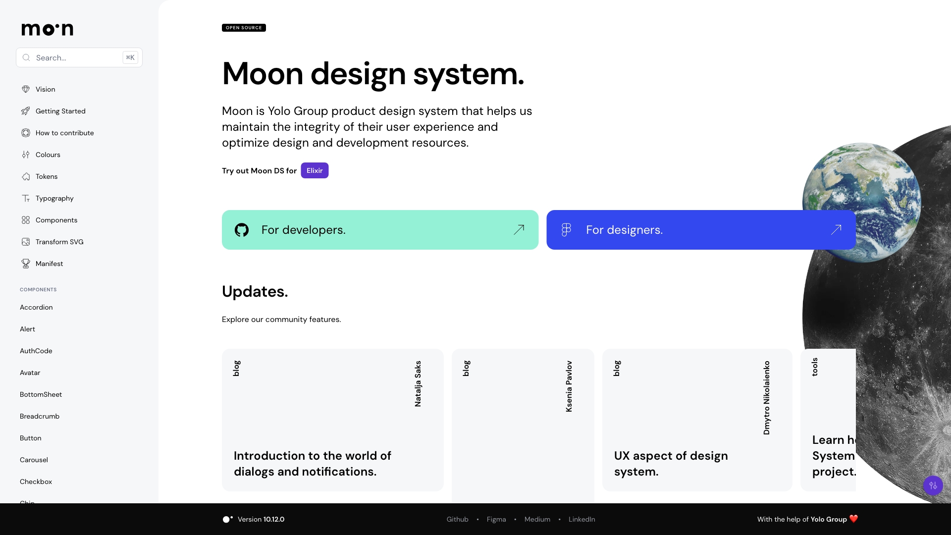 Moon Design System | DesignSystemHunt.com