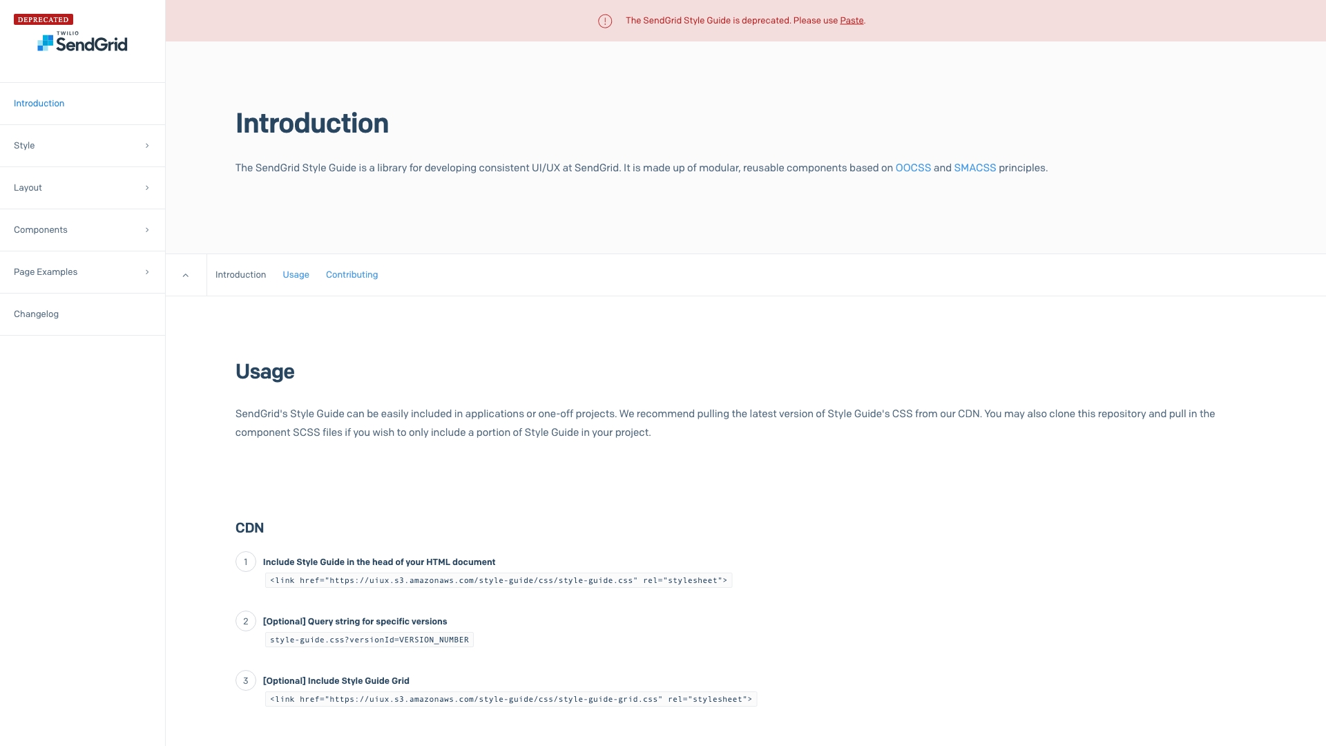 SendGrid Style Guide | DesignSystemHunt.com